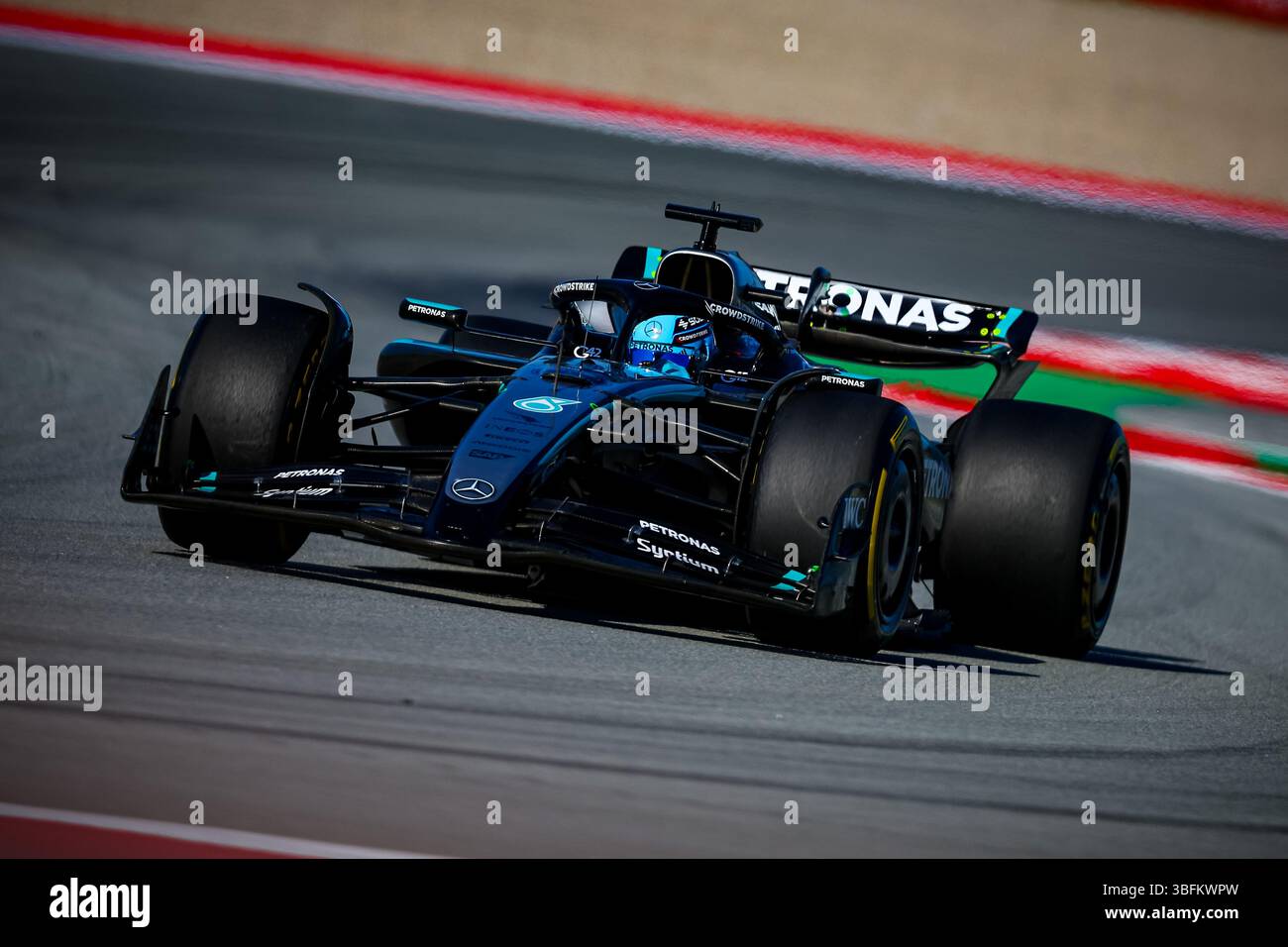63 George Russell, (GRB) AMG Mercedes Ineos W16, during the Spanish GP ...