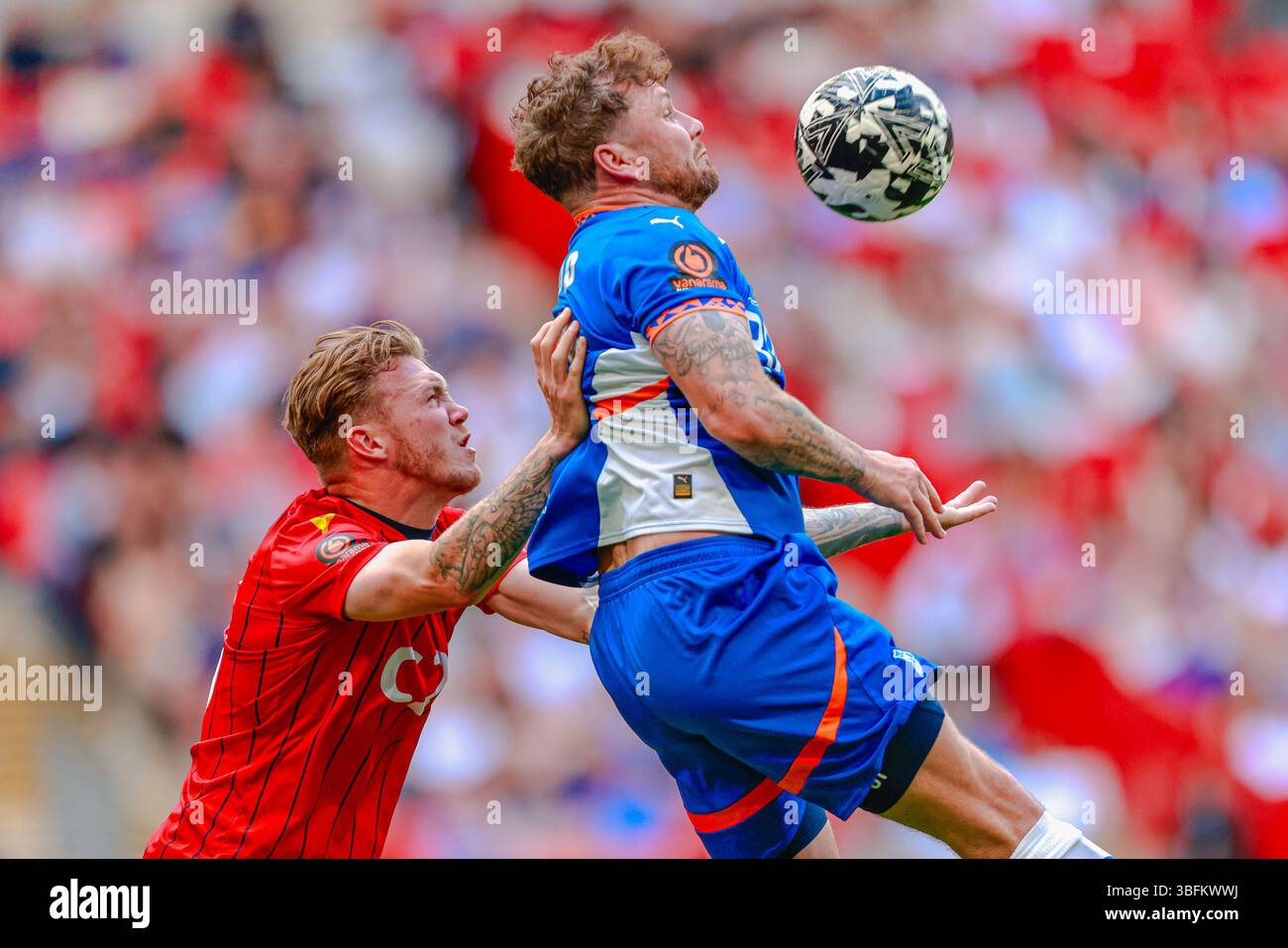 during the Vanarama National League Playoff Final 2025, between Oldham ...