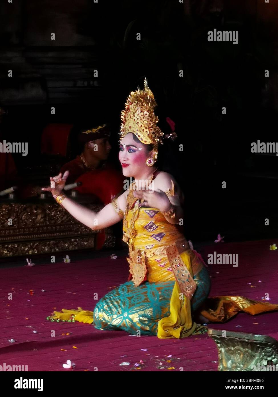 Ubud, Bali, Indonesia; June 2025: Balinese performers enact a ...