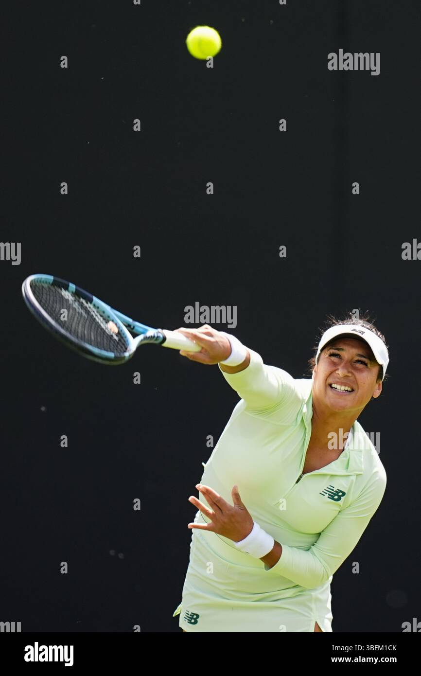 Heather Watson in action during her match against Olivia Gadecki on day ...