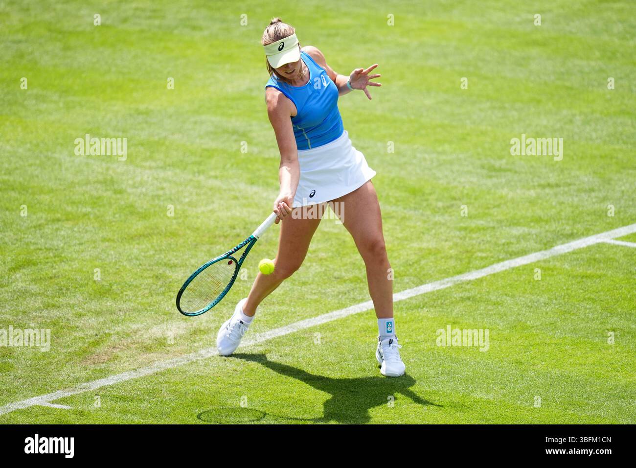 Olivia Gadecki in action during her match against Heather Watson on day ...