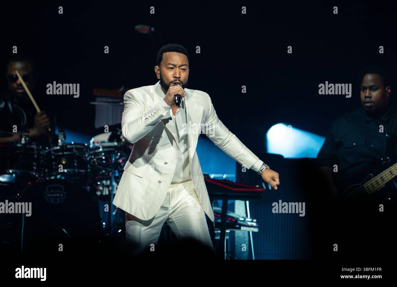 American singer-songwriter and pianist John Legend, performs live on ...
