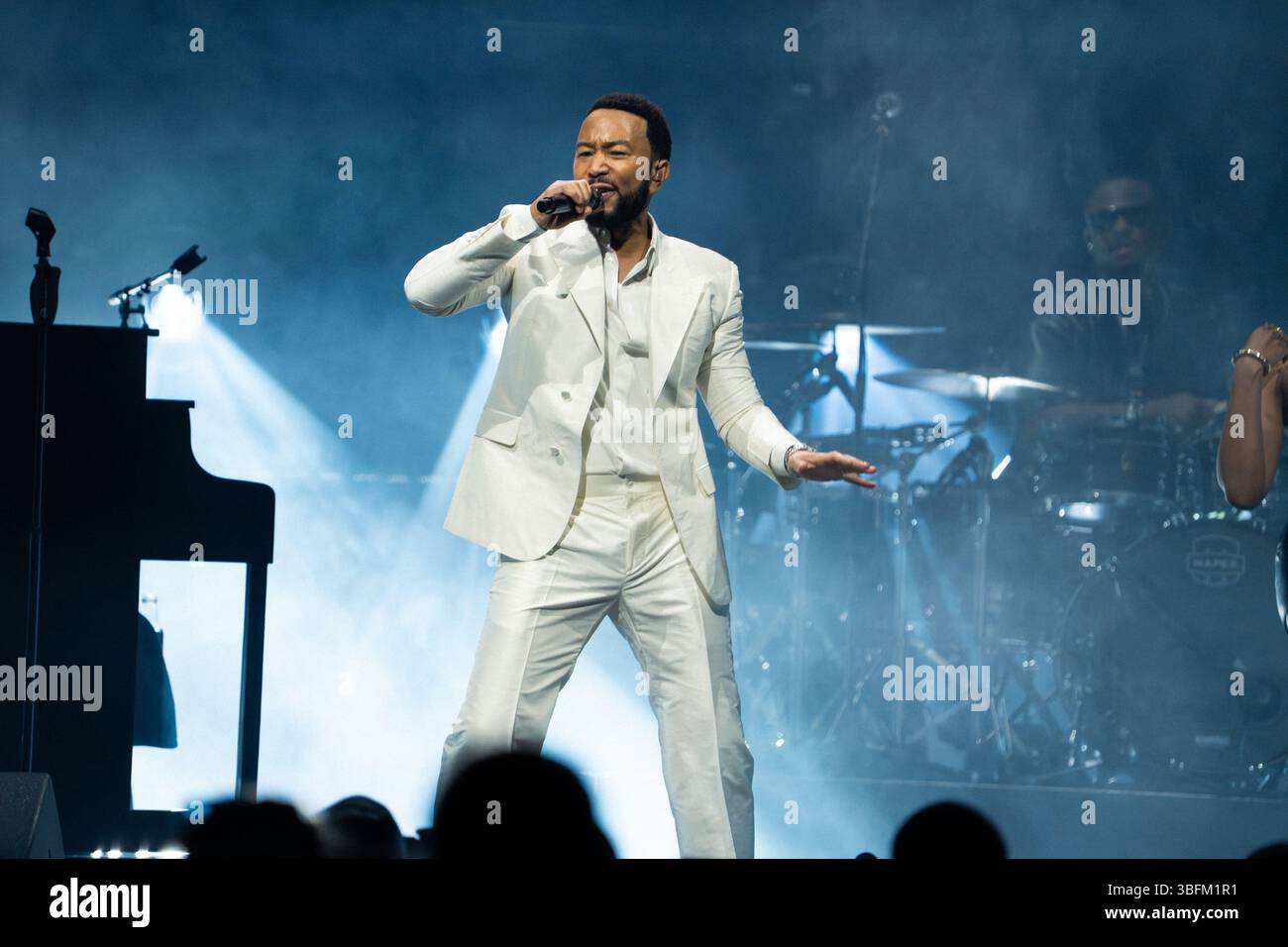 American singer-songwriter and pianist John Legend, performs live on ...