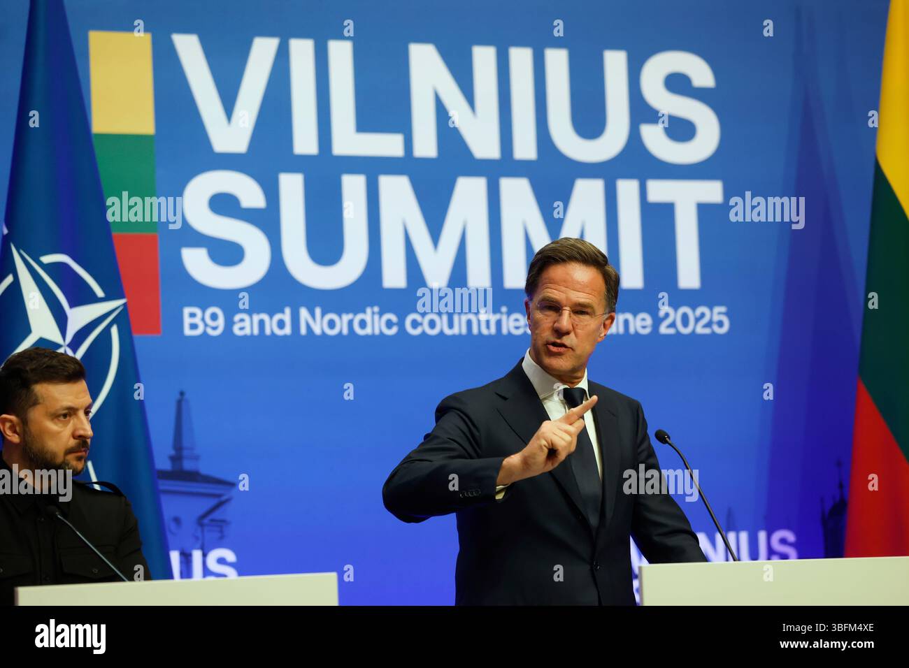 NATO Secretary General Mark Rutte addresses a media conference during ...