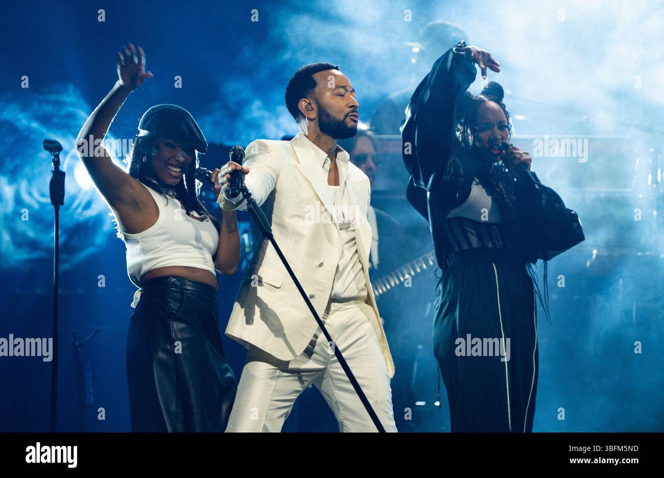 American singer-songwriter and pianist John Legend, performs live on ...