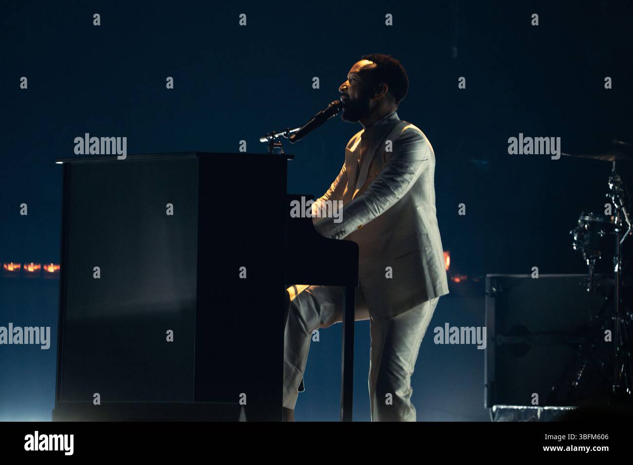 American singer-songwriter and pianist John Legend, performs live on ...