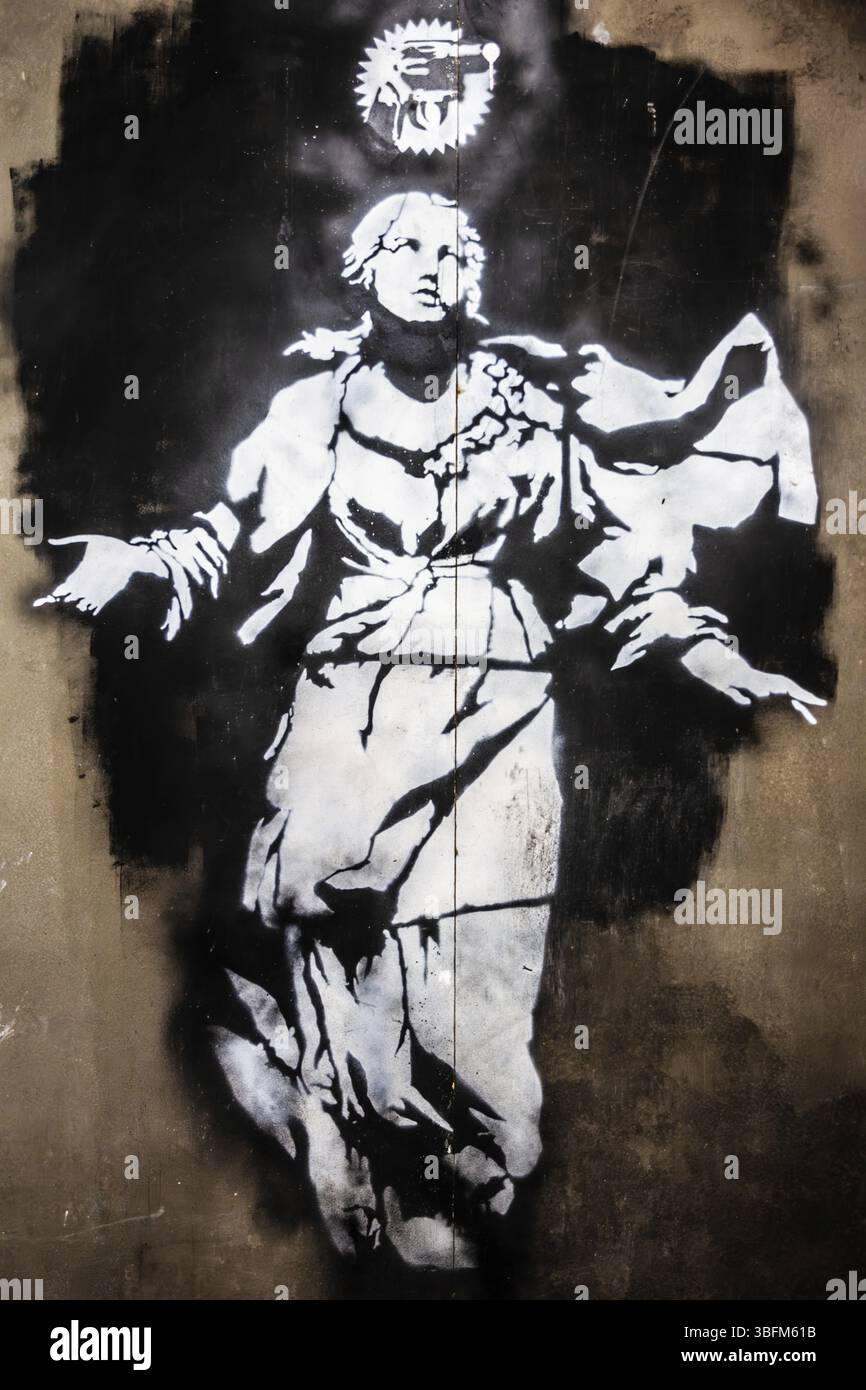 Banksy - Madonna Con La Pistola, exploration of faith, conflict and ...