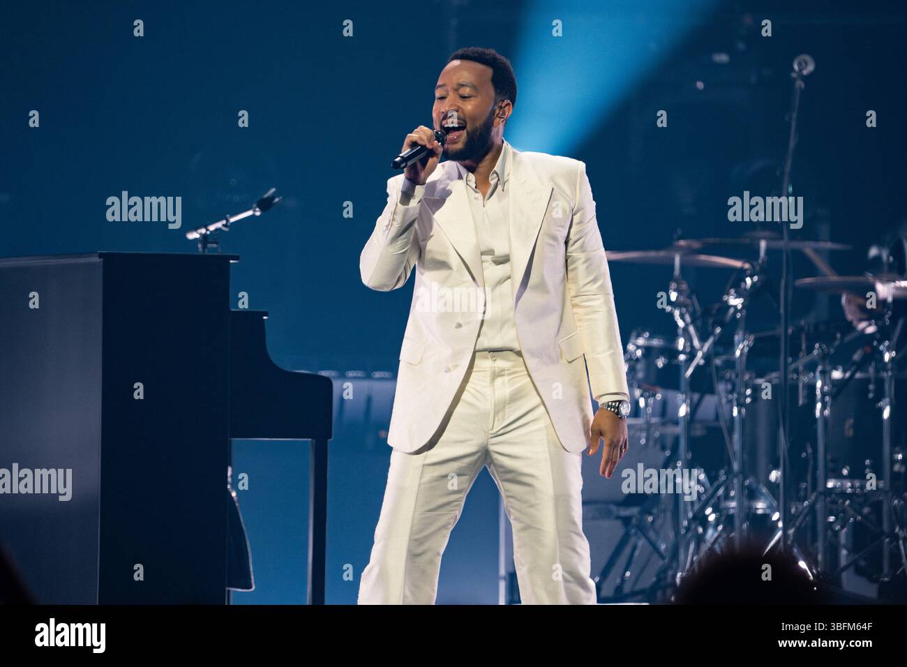 American singer-songwriter and pianist John Legend, performs live on ...