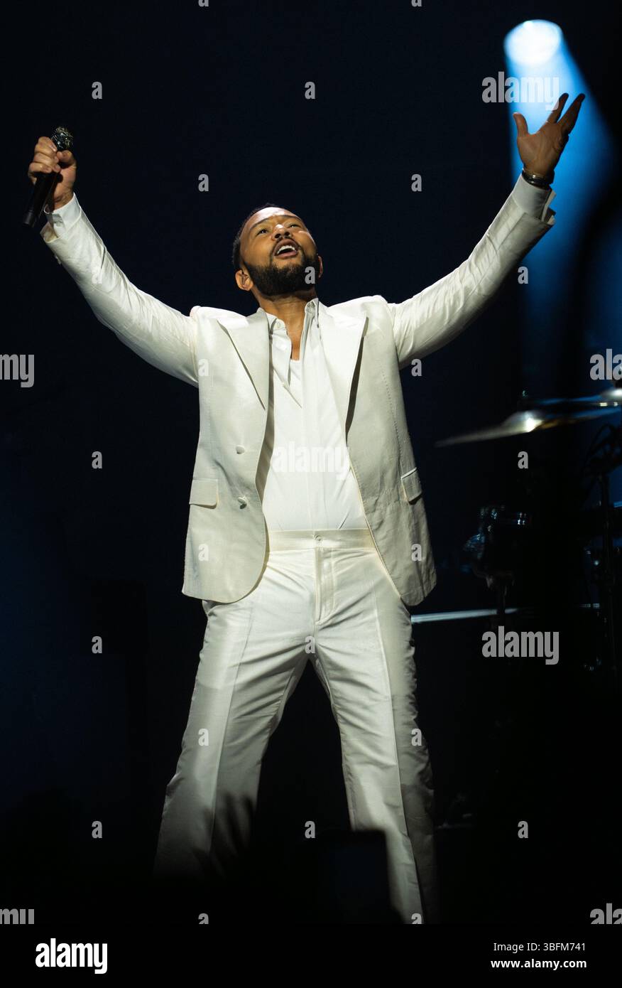 American singer-songwriter and pianist John Legend, performs live on ...