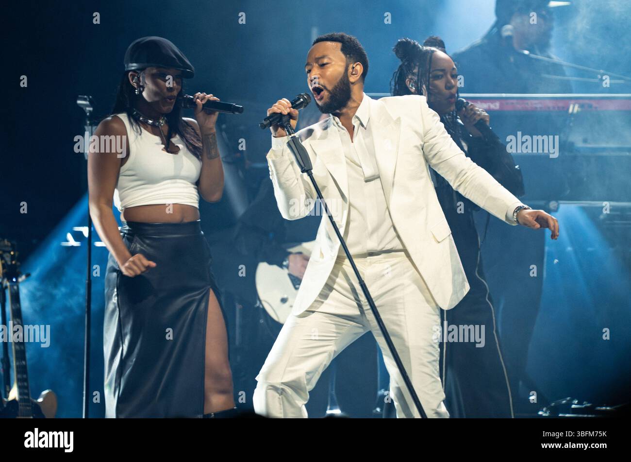 American singer-songwriter and pianist John Legend, performs live on ...