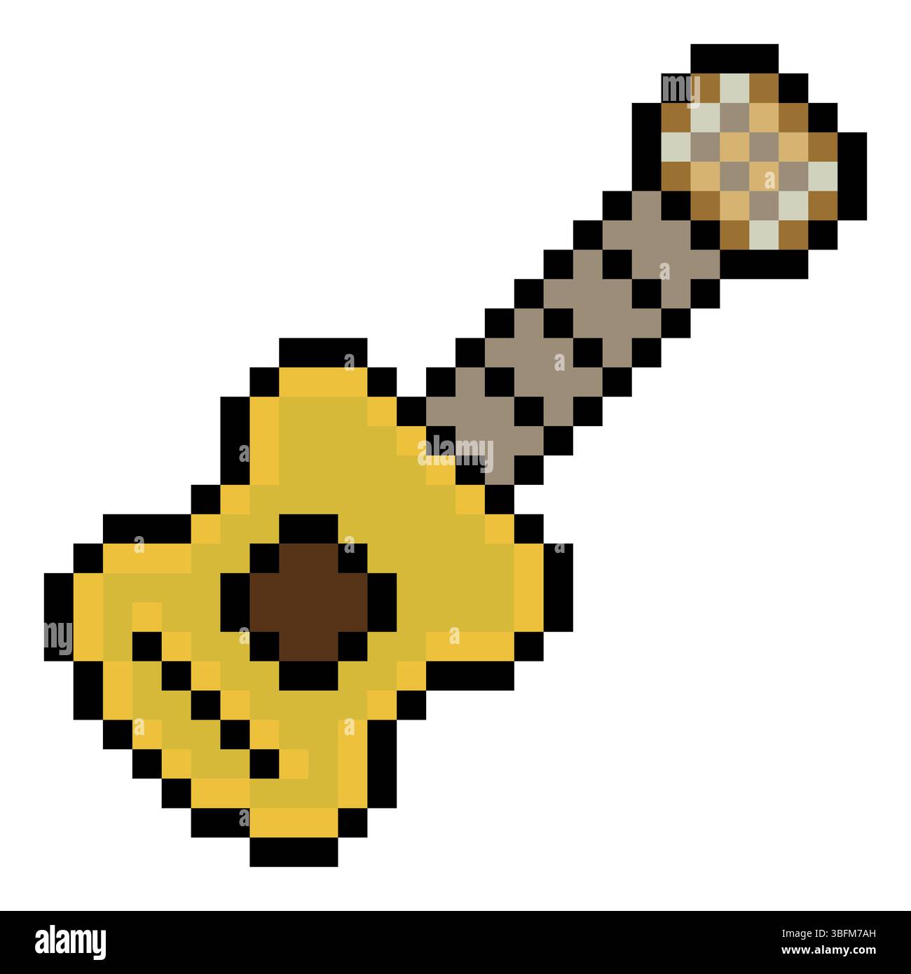 Acoustic guitar in pixel art style Stock Vector Image & Art - Alamy
