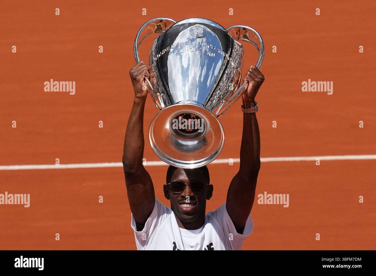 PSG's soccer player Ousmane Dembele presents the Champions League ...