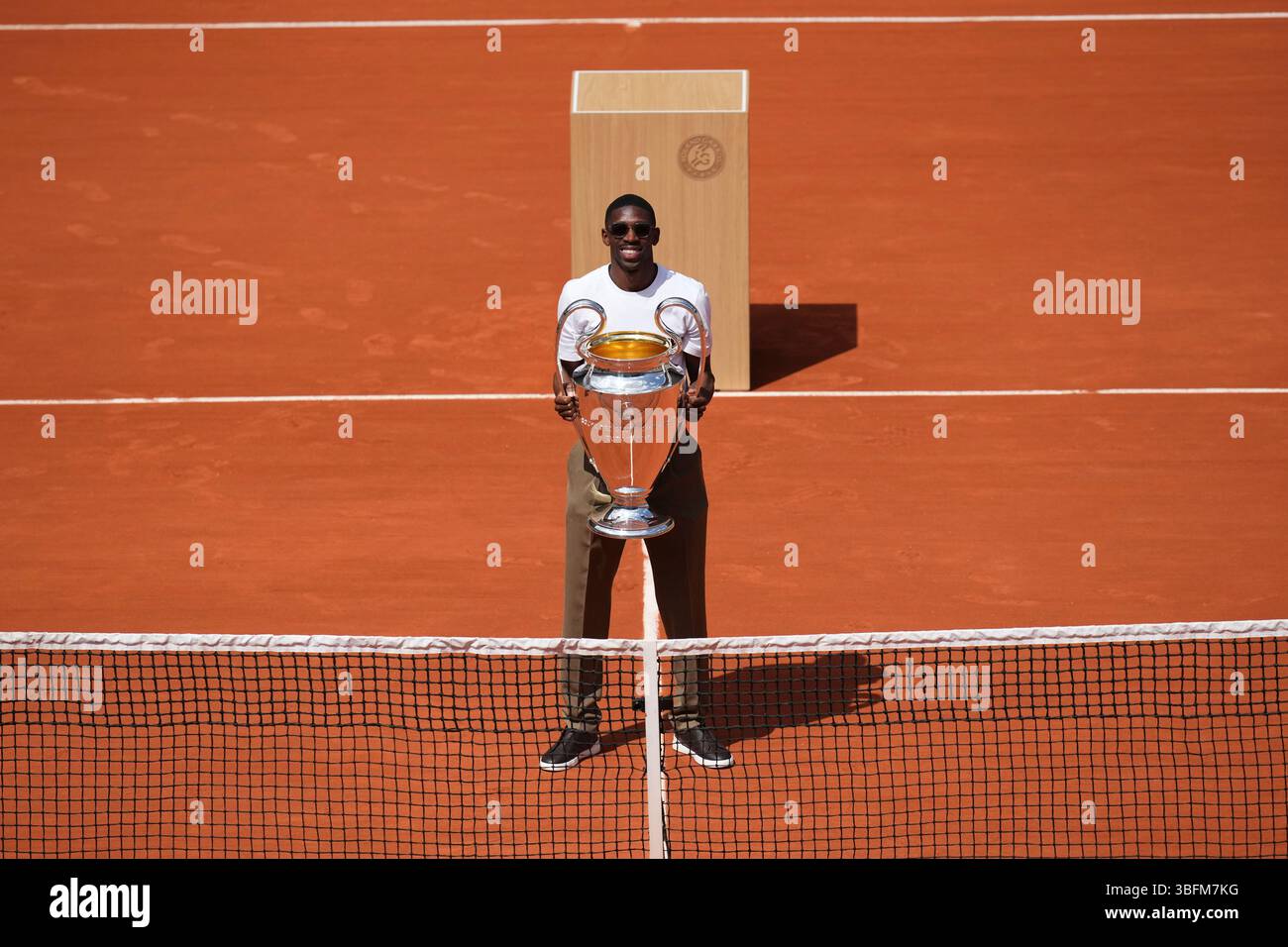 PSG's soccer player Ousmane Dembele presents the Champions League ...