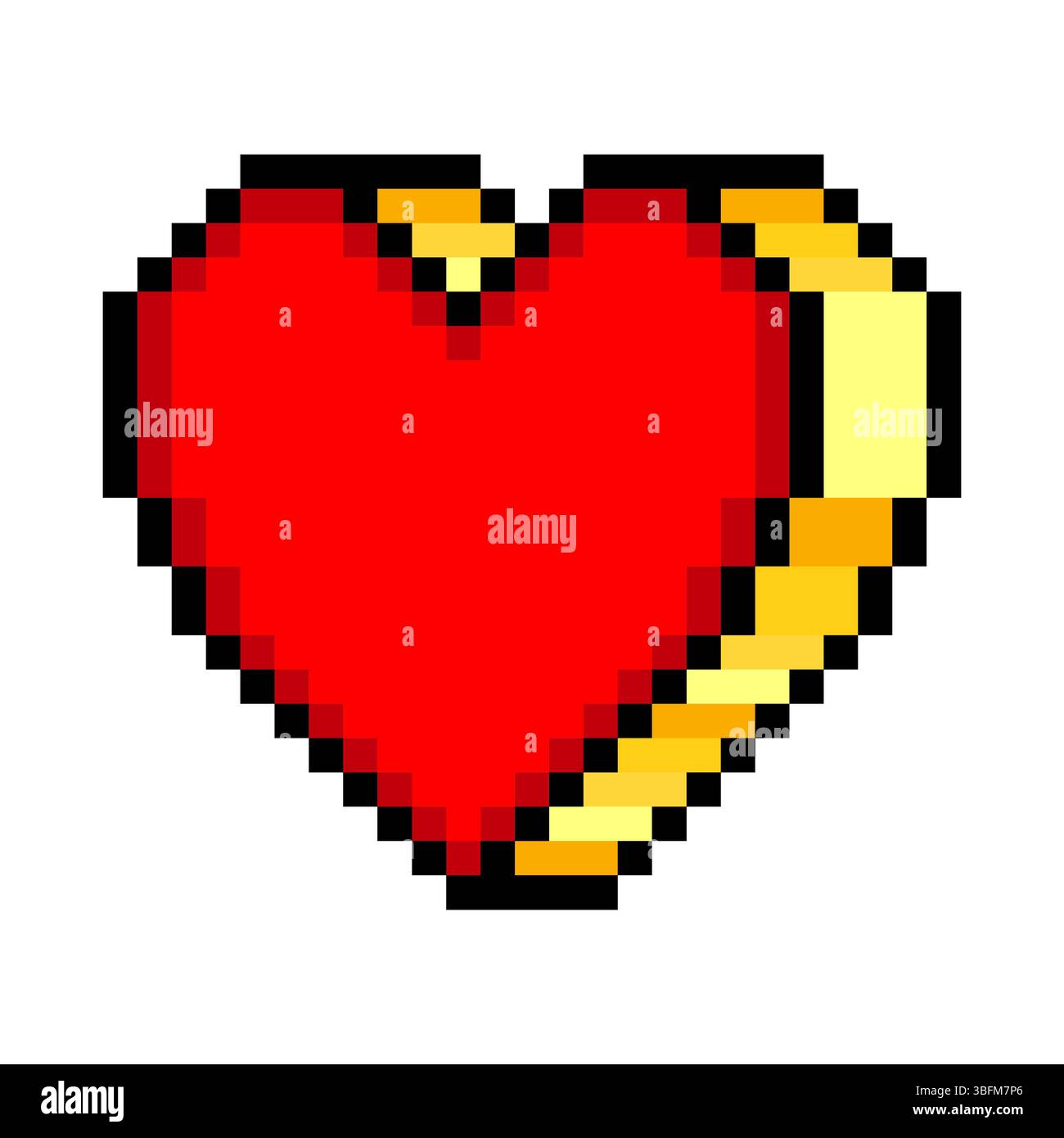 Heart shape in pixel art style Stock Vector Image & Art - Alamy