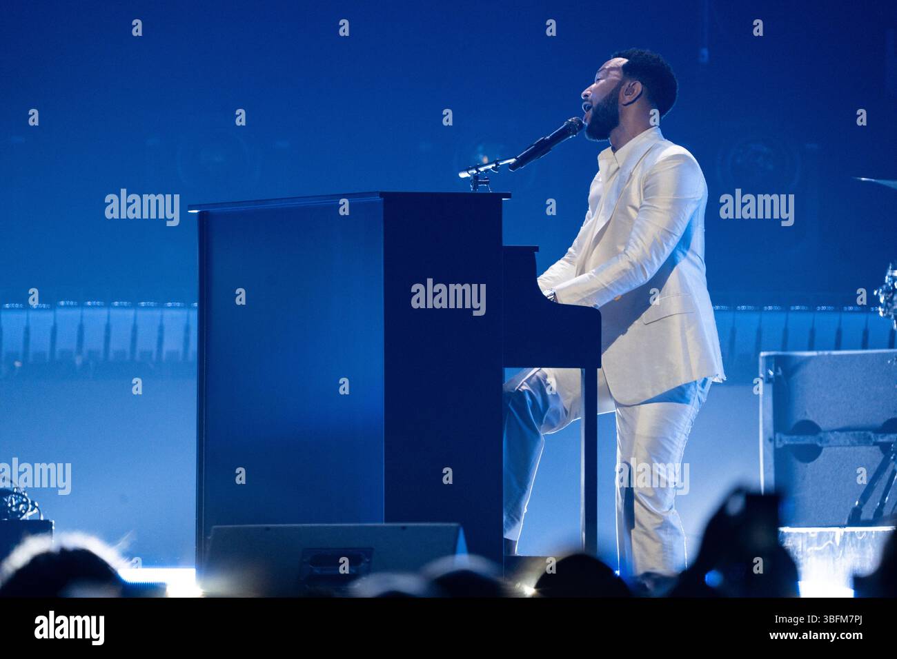 American singer-songwriter and pianist John Legend, performs live on ...
