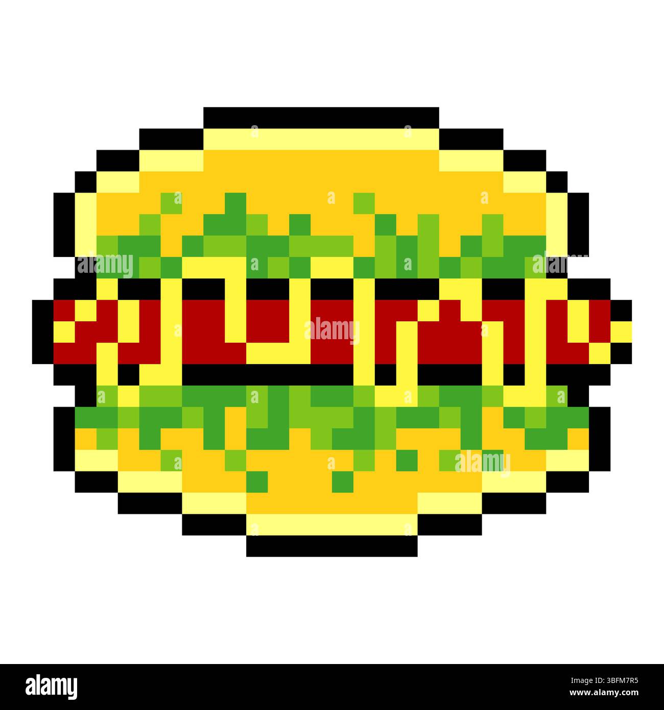 Hot dog with pixel art isolated on white background Stock Vector Image ...