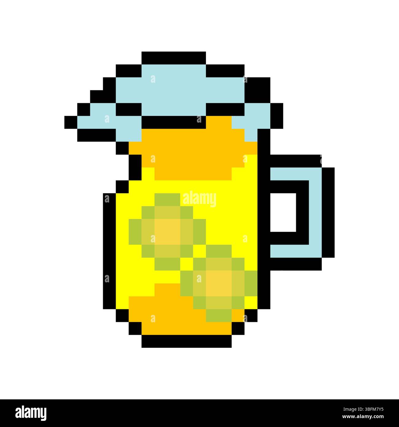 Lemonade juice with lemon in pixel art style Stock Vector Image & Art ...