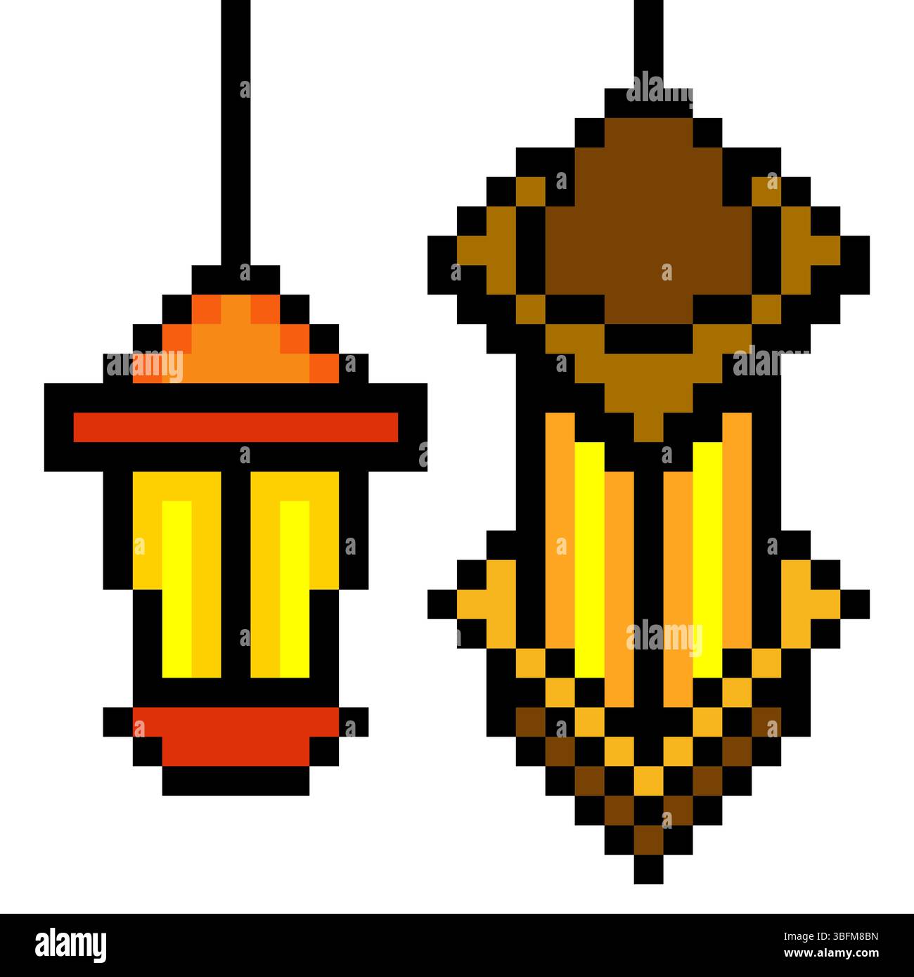 Gold moon lantern decoration Cut Out Stock Images & Pictures - Alamy