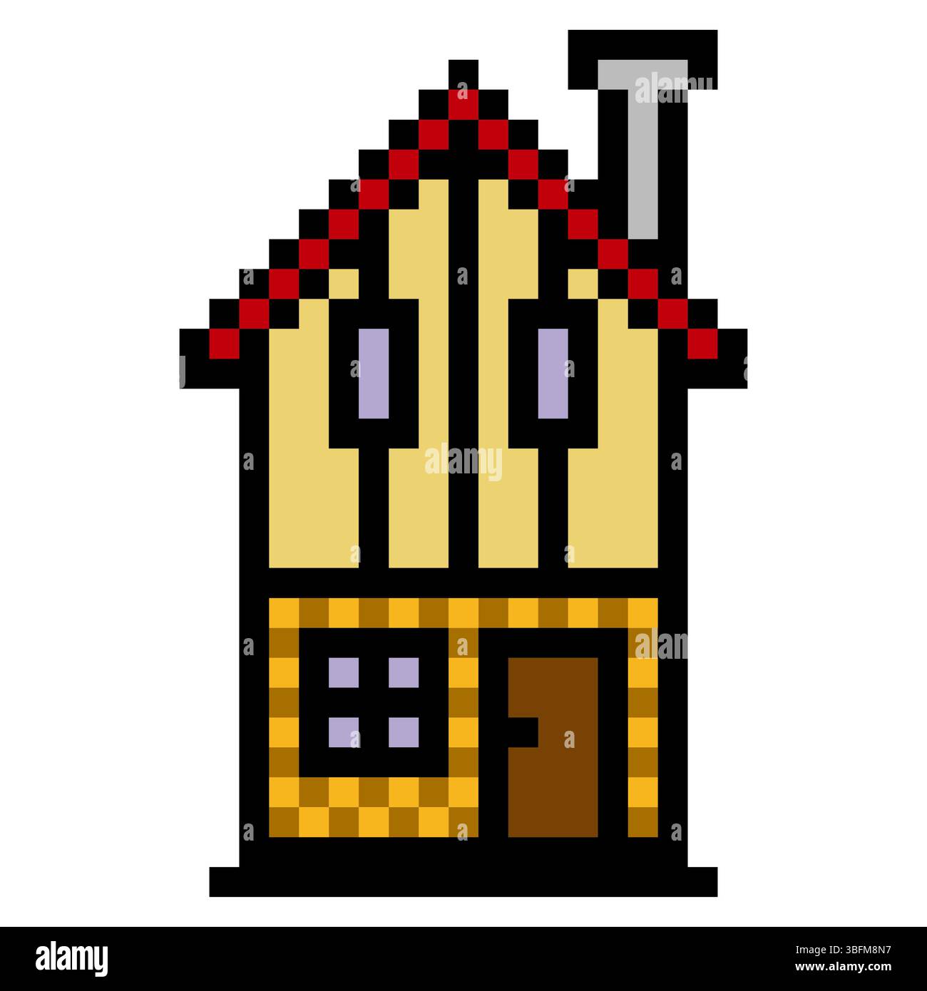 Medieval house in pixel art style Stock Vector Image & Art - Alamy