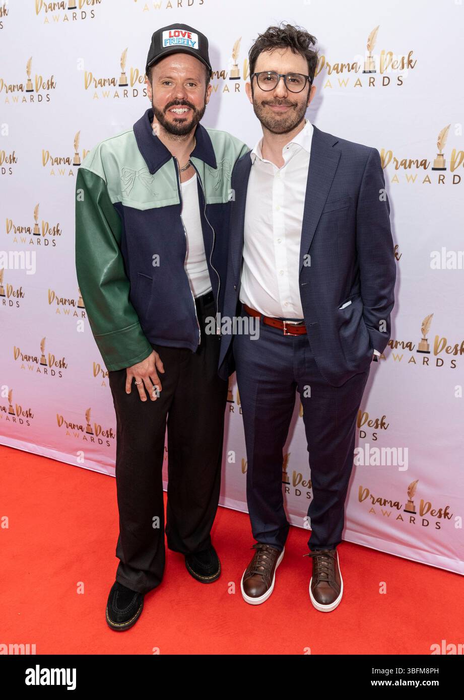 New York, USA. 01st June, 2025. Andrew Resnick (R) attends Drama Desk ...