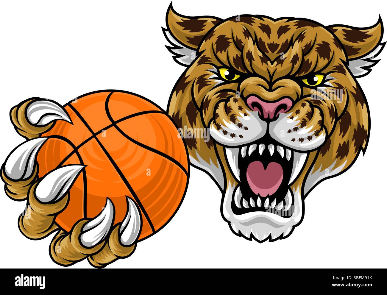 Jaguar Leopard Cheetah Panther Basketball Mascot Stock Vector Image ...
