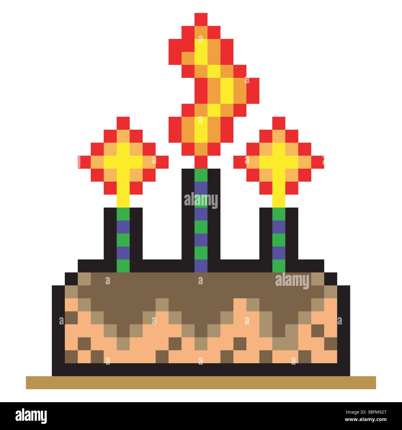 Birthday cake pixel art hi-res stock photography and images - Alamy