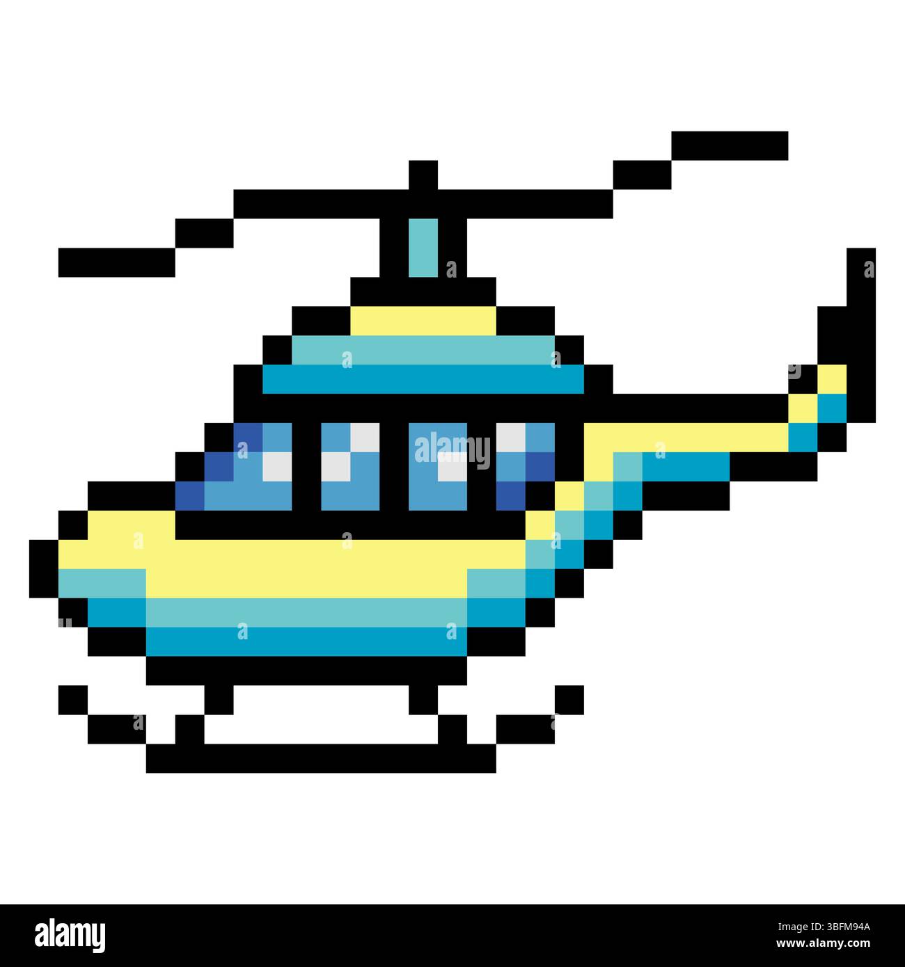 Illustration helicopter chopper in Cut Out Stock Images & Pictures - Alamy