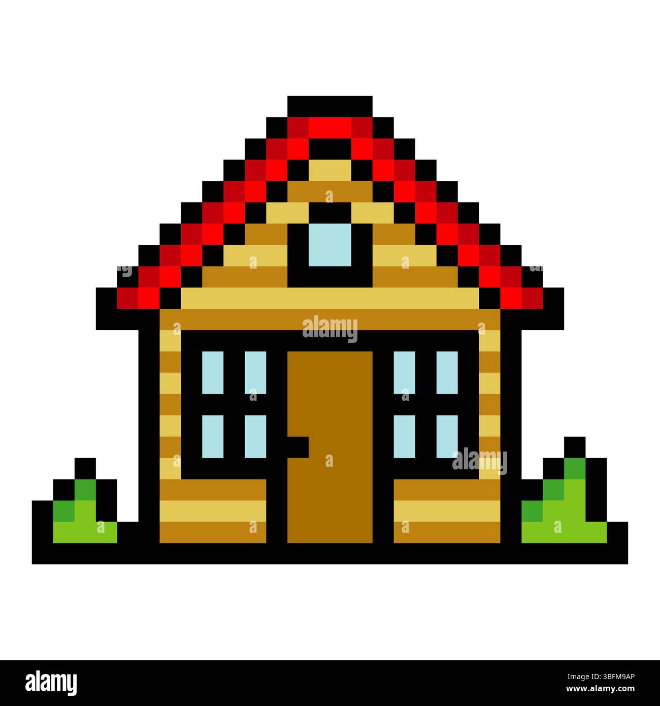 Pixel art cityscape town Stock Vector Images - Alamy