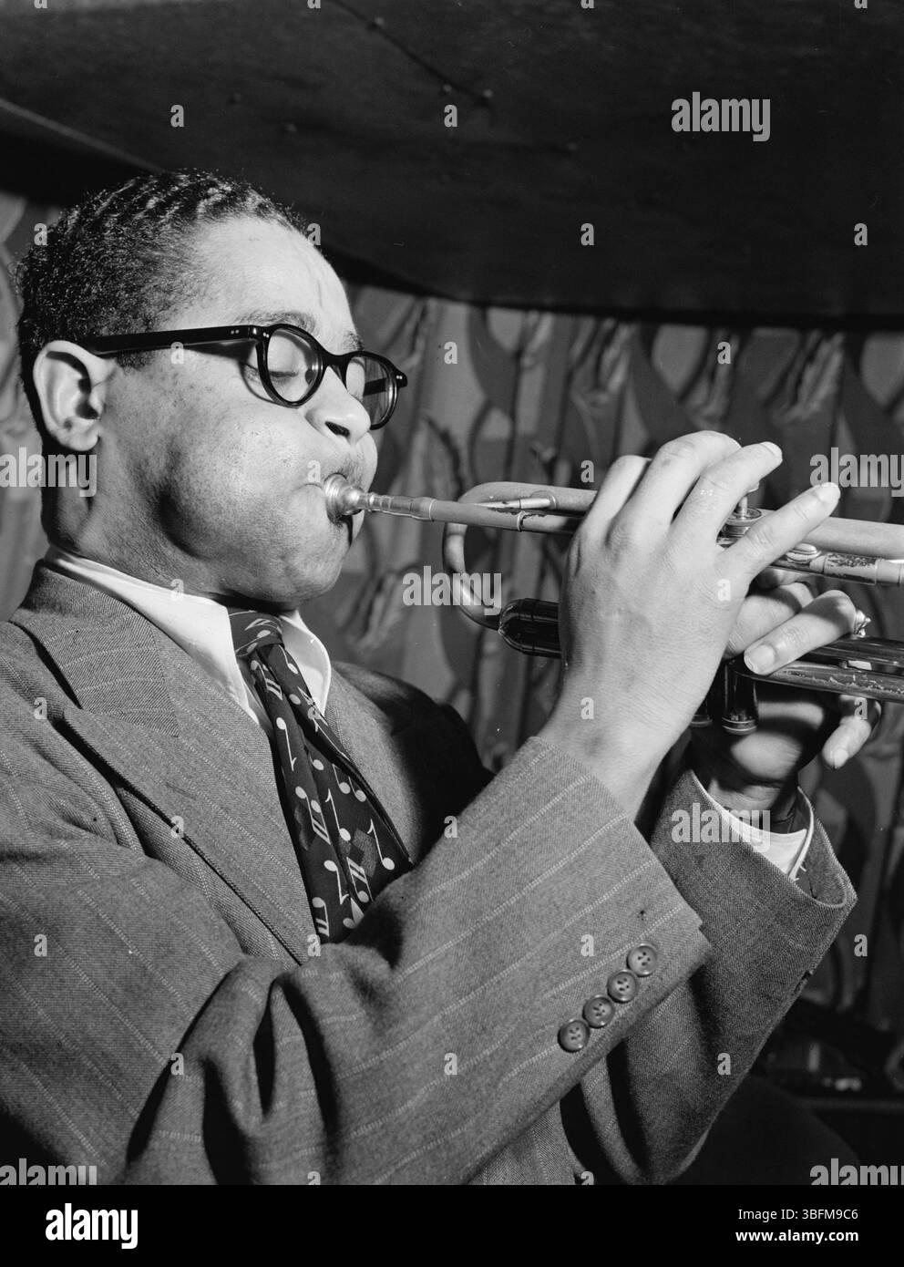 A Portrait of Dizzy Gillespie at the Famous Door, New York in June 1946 ...