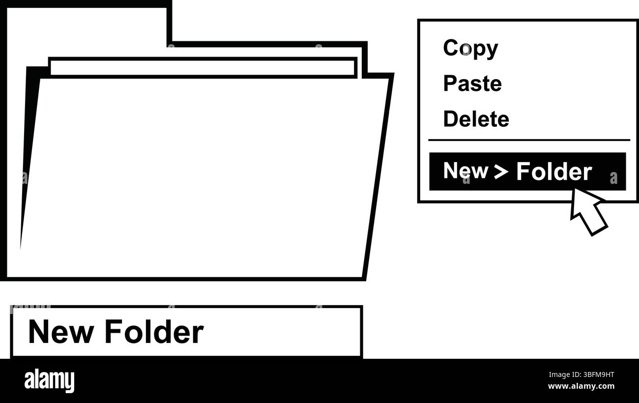 vector illustration drawing black and white icon dropdown pop-up menu ...