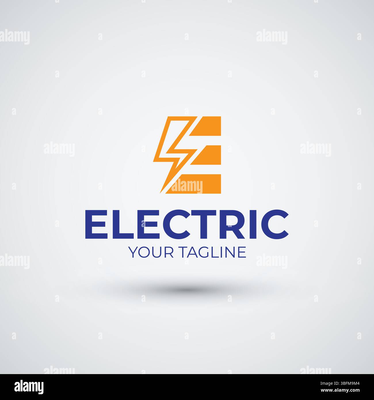 Abstract Letter E Electric Logo Design Template Stock Vector Image ...