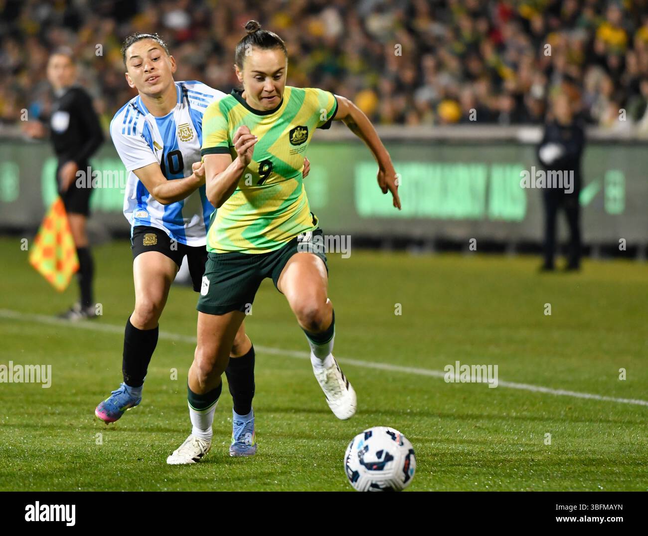 Canberra, Australia. 2 Jun 2025, Australia's Caitlin Foord steals the ...