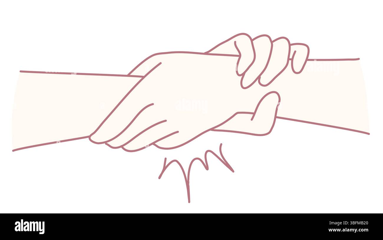 An illustration of hands gripping each other, symbolizing unwavering ...