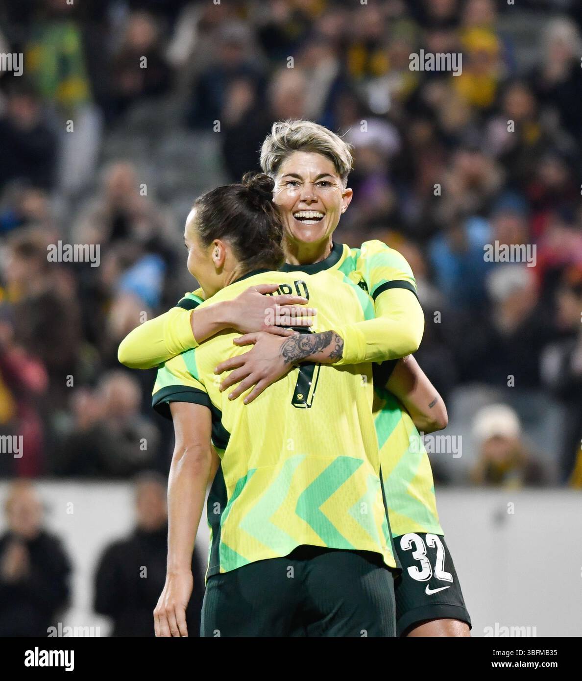 Canberra, Australia. 2 Jun 2025, goal scorer Michelle Heyman ...