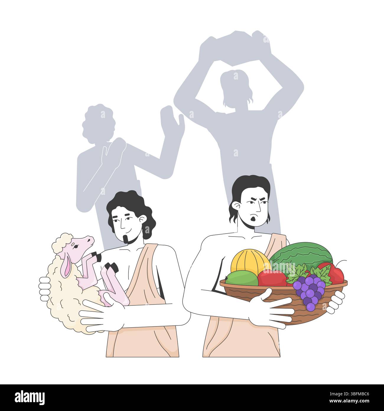 Cain and Abel 2D illustration concept Stock Vector Image & Art - Alamy