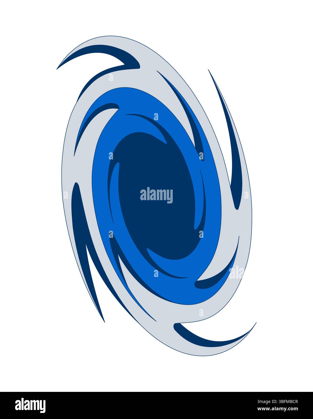 Digital swirl abstract vortex symbol 2D cartoon object Stock Vector ...