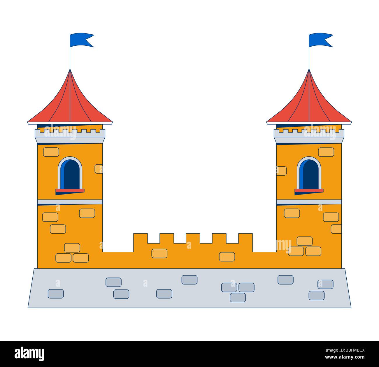 Historical fortress stone walls Cut Out Stock Images & Pictures - Alamy