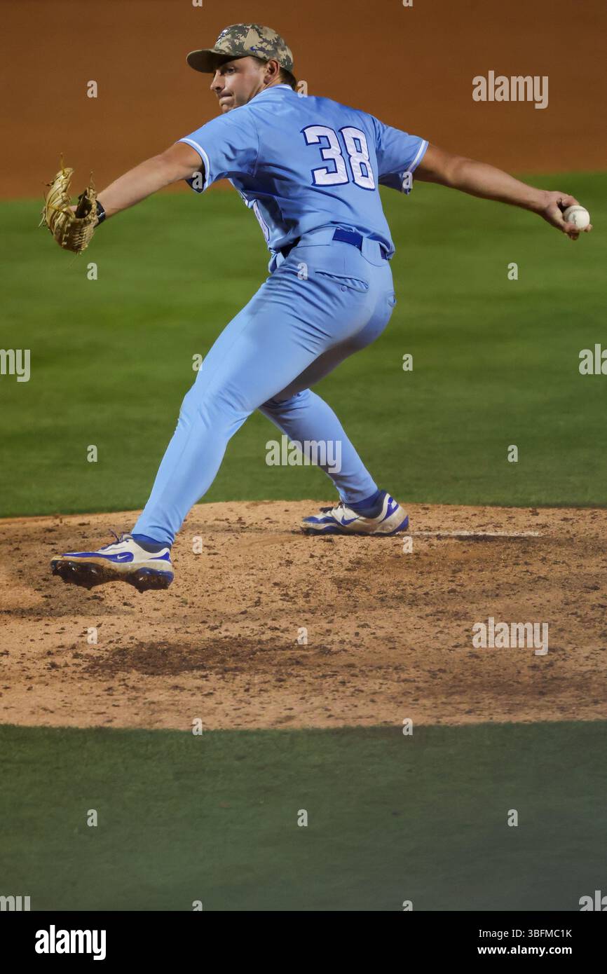 June 1, 2025: Creighton pitcher Noah Klein (38) in action on the mound ...