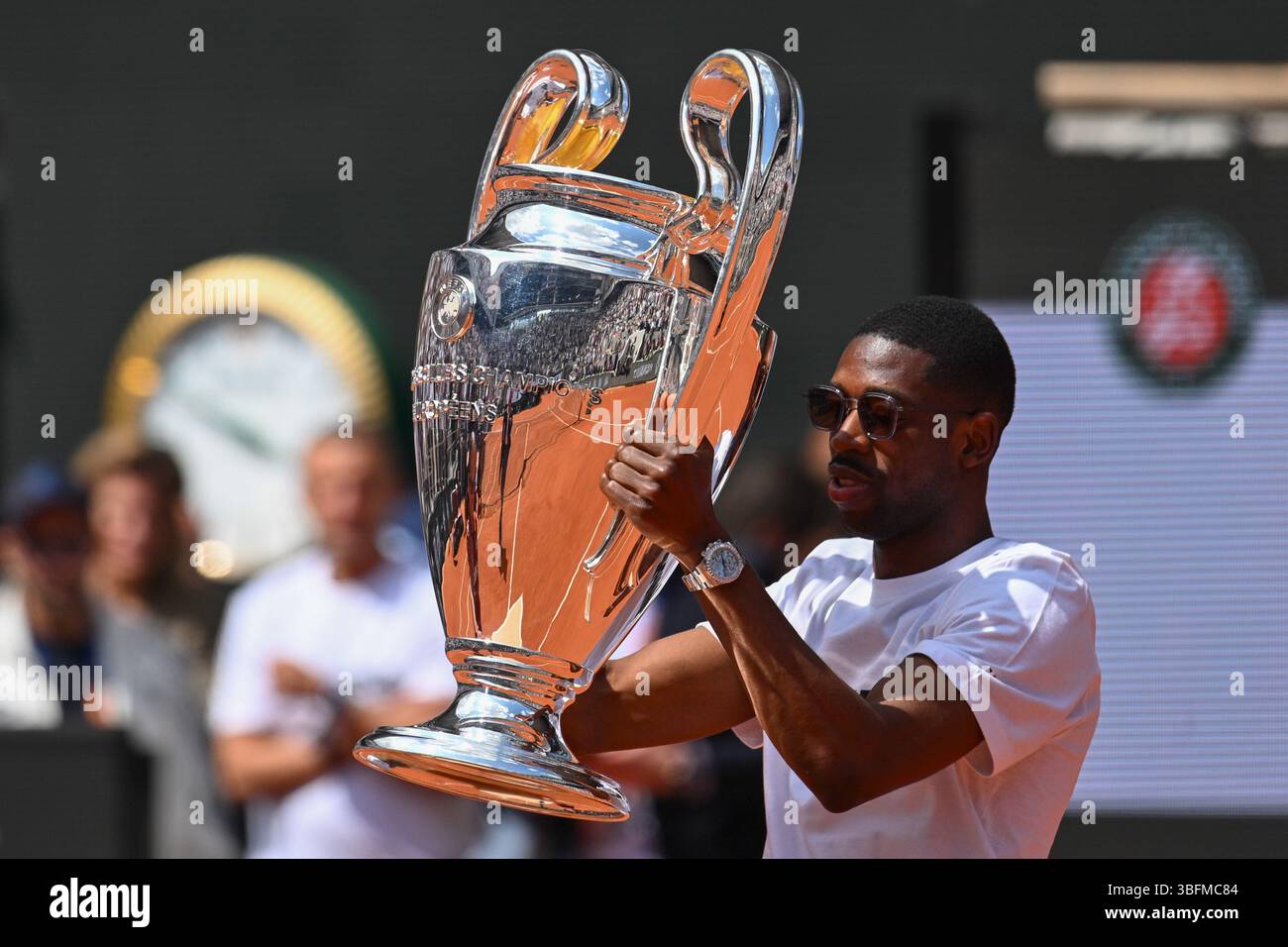 Paris, France. 02nd June, 2025. Ousmane Dembele presents the Champions ...
