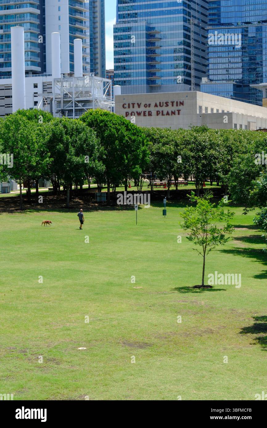 28 MAY 2025 - Austin, TX, USA - The City of Austin Poser Plant building ...