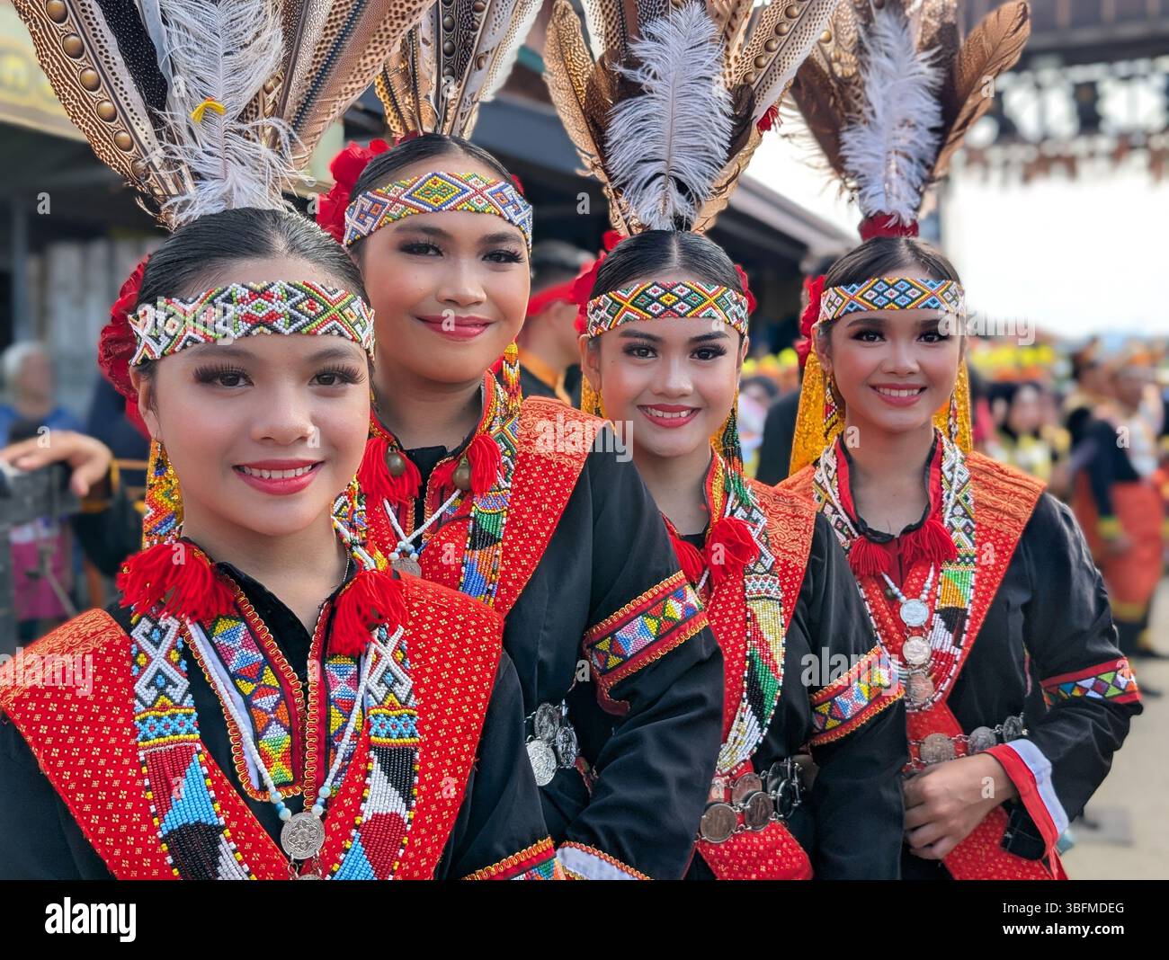 Kota Kinabalu, Sabah, Malaysia - May 30, 2025: Group Portrait of Murut ...