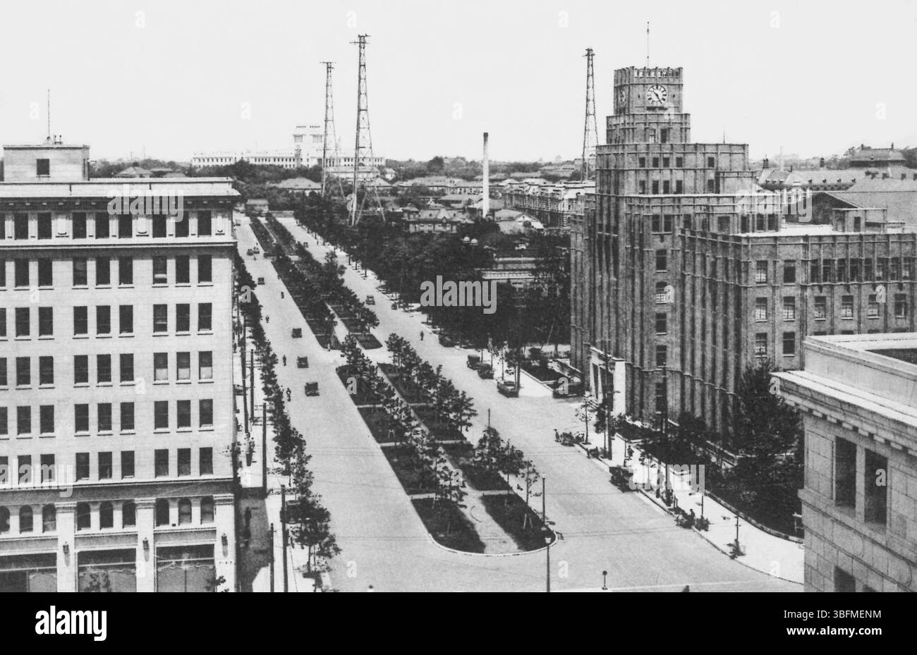 Vintage photo of Uchisaiwaicho in Tokyo, Japan - 1929-1933 Stock Photo ...