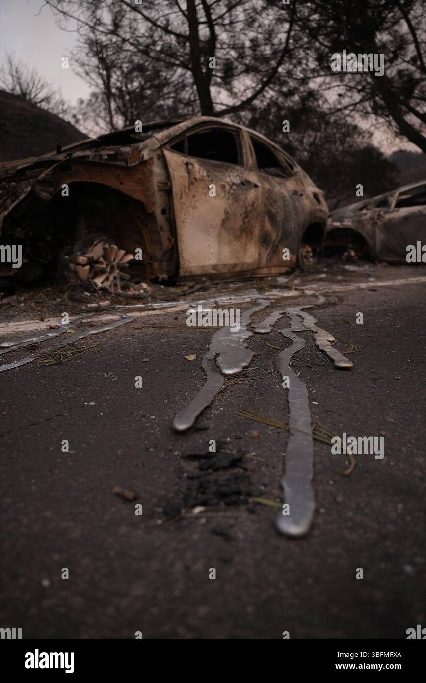 Car Melted in the Palisades fire Stock Photo - Alamy