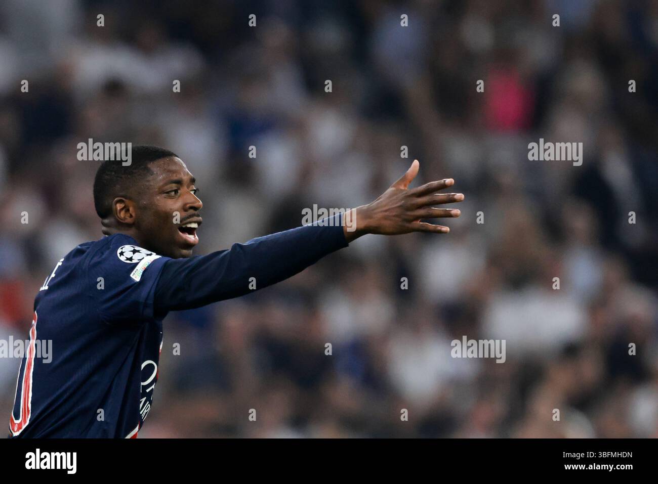 Ousmane Dembele of PSG gestures during the 2024/2025 Champions League ...