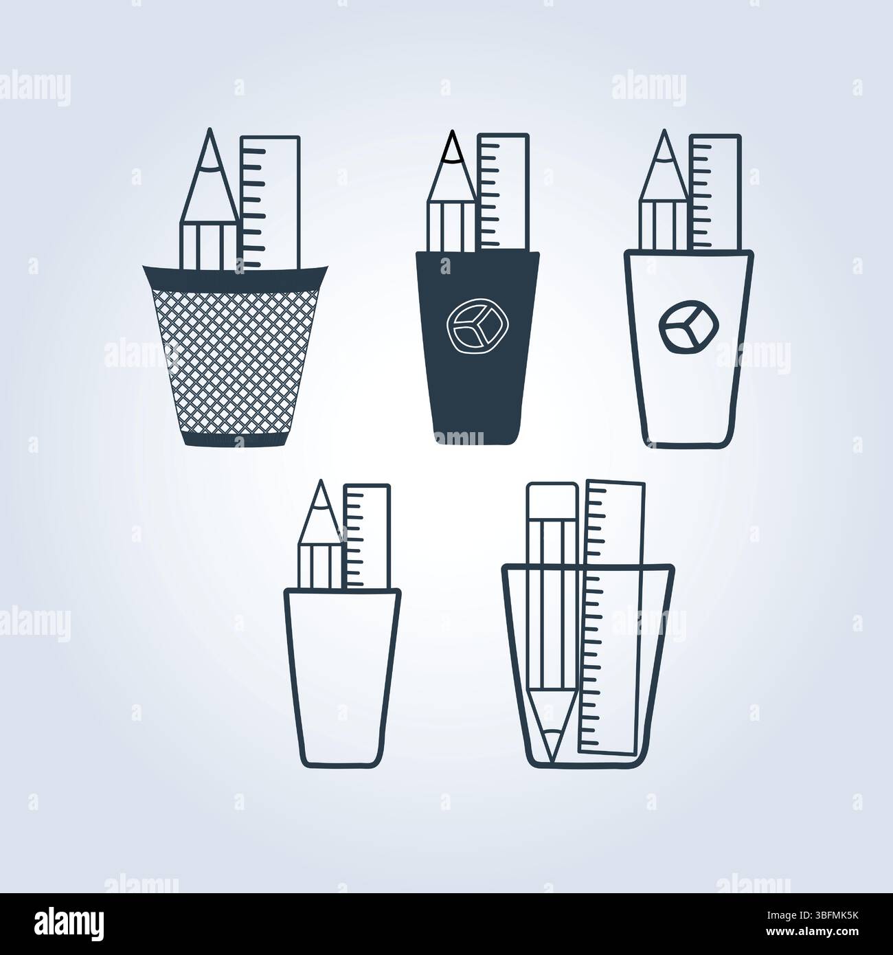 Pencil holder craft Stock Vector Images - Alamy