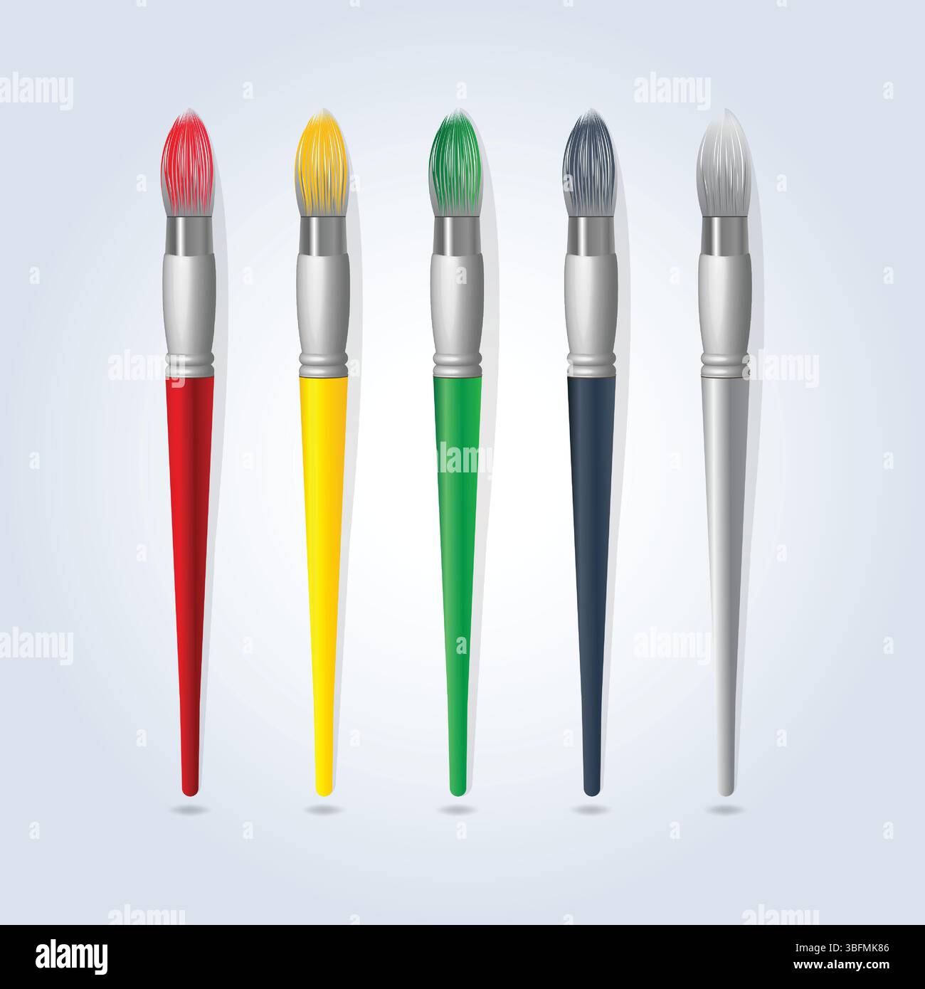 Professional artist paint brushes Stock Vector Images - Alamy