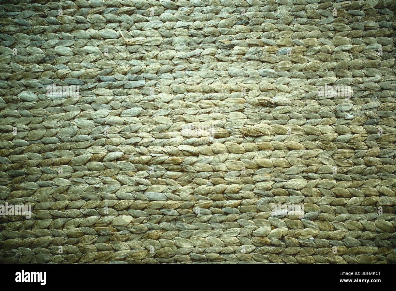 Detail of Handwoven Natural Fiber Mat made from water hyacinth plant ...
