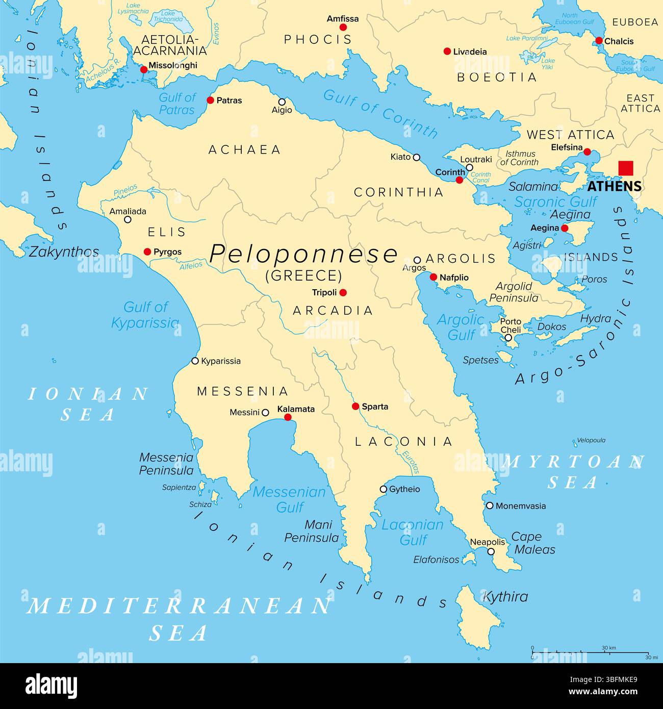 Peloponnese, peninsula and geographic region in Southern Greece ...
