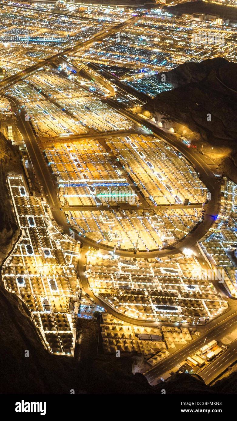 Views shows the Mina camp as Muslim pilgrims arrive in the holy city of ...