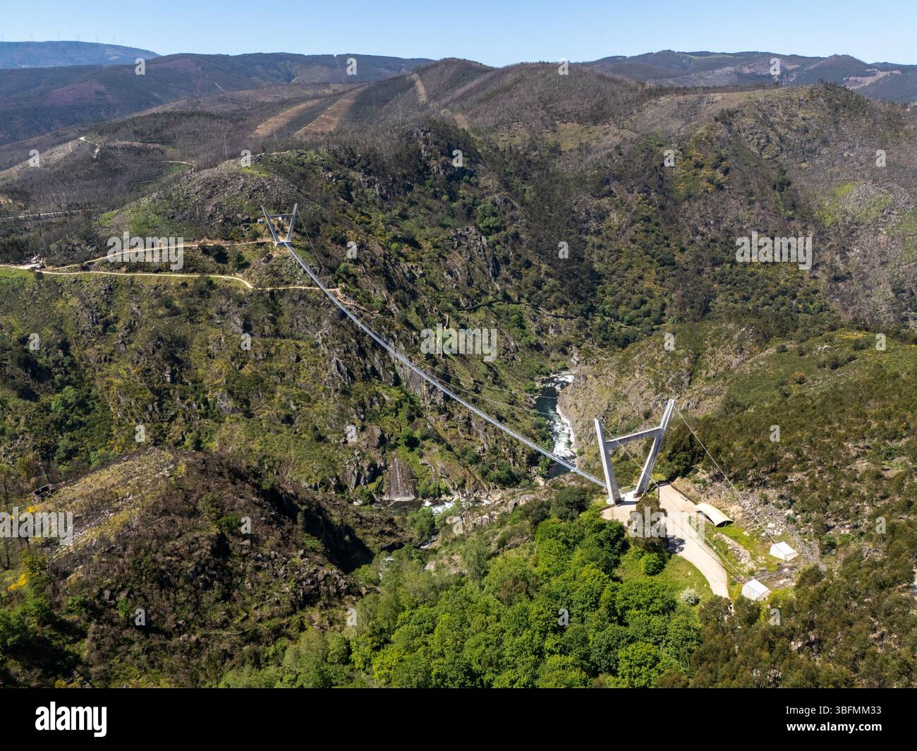 May 2025 - Portugal - Arouca Suspension Bridge Aerial View Stock Photo ...